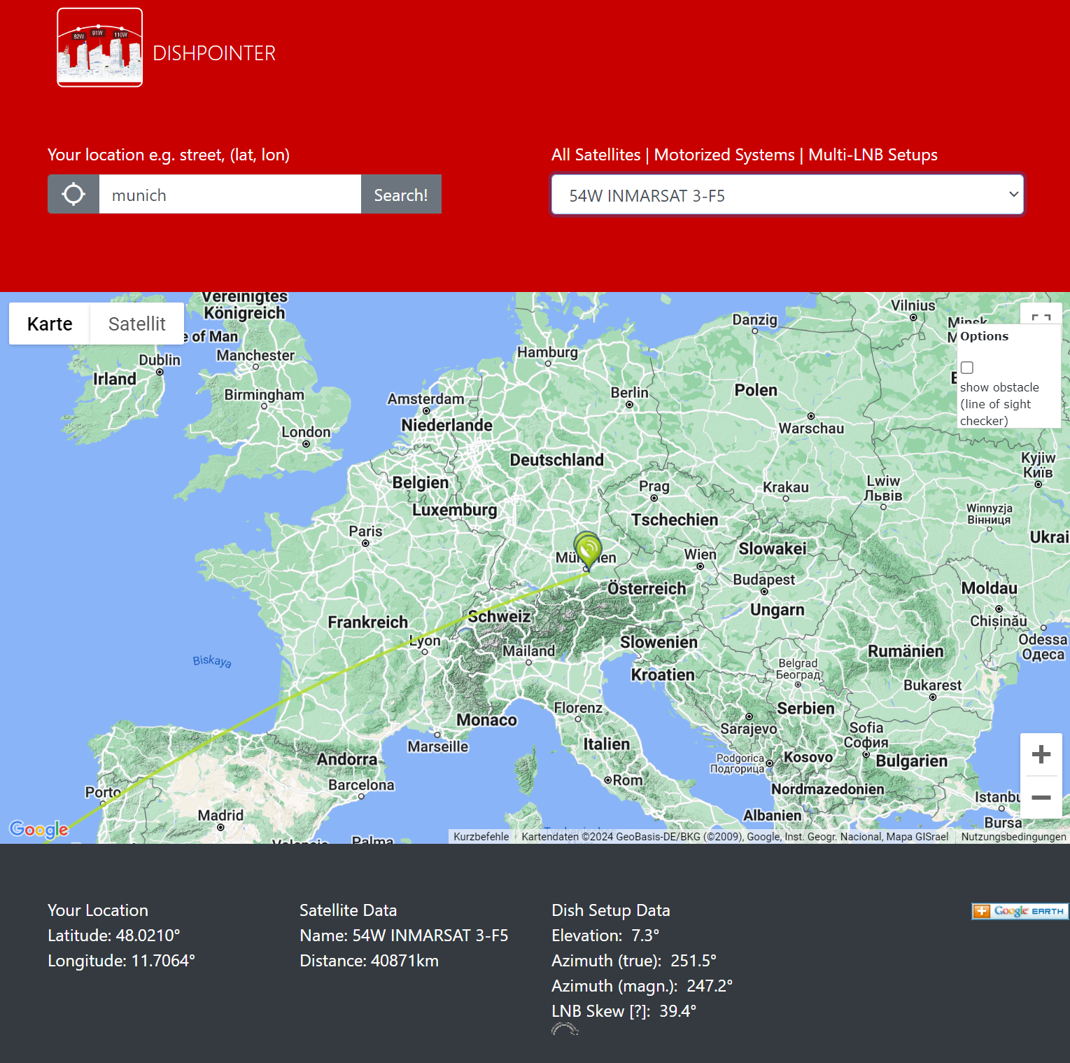 Inmarsat L-Band WebSDR - nolle.engineering